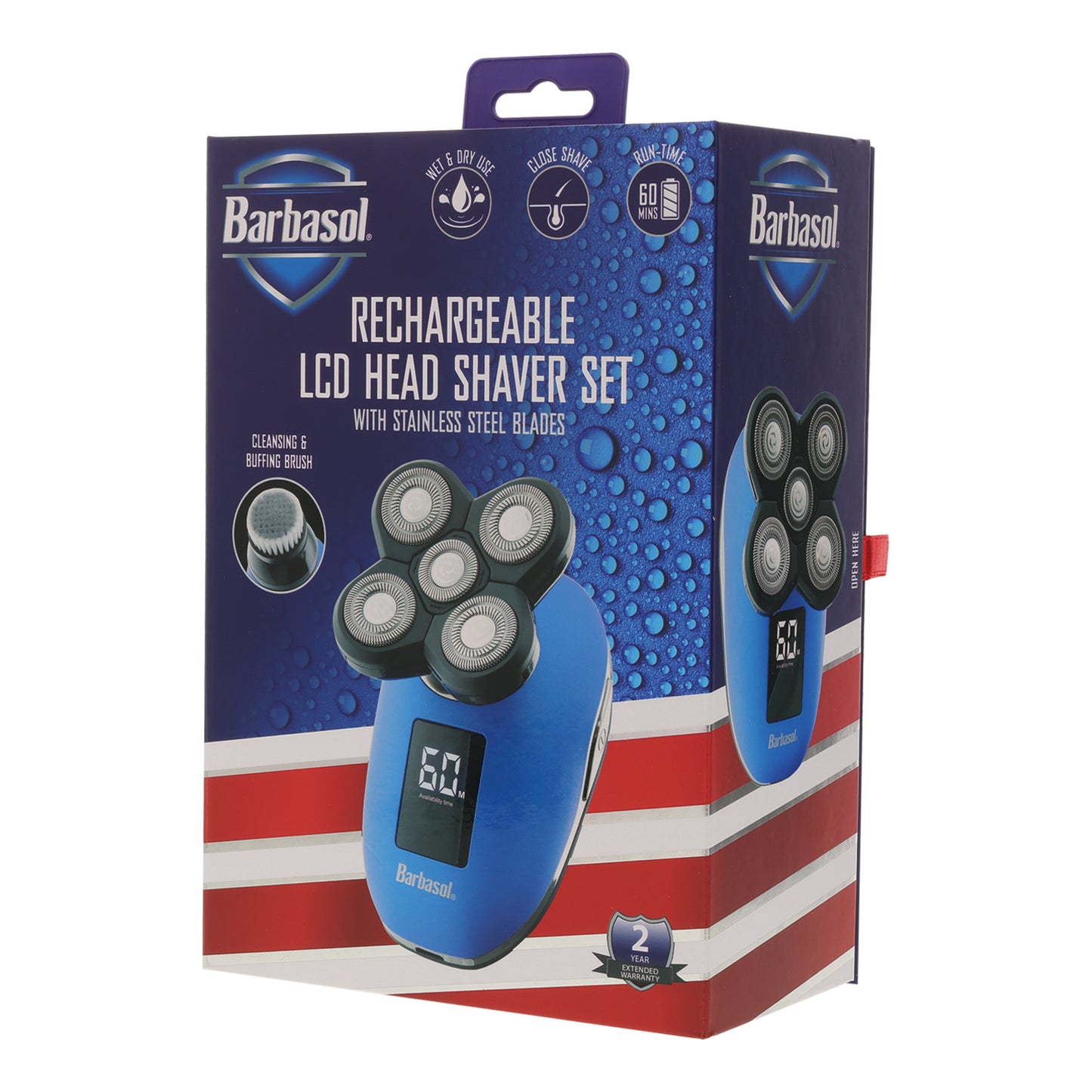 Barbasol® Wet & Dry Rechargeable LCD Head Shaver – JEM GLOBAL